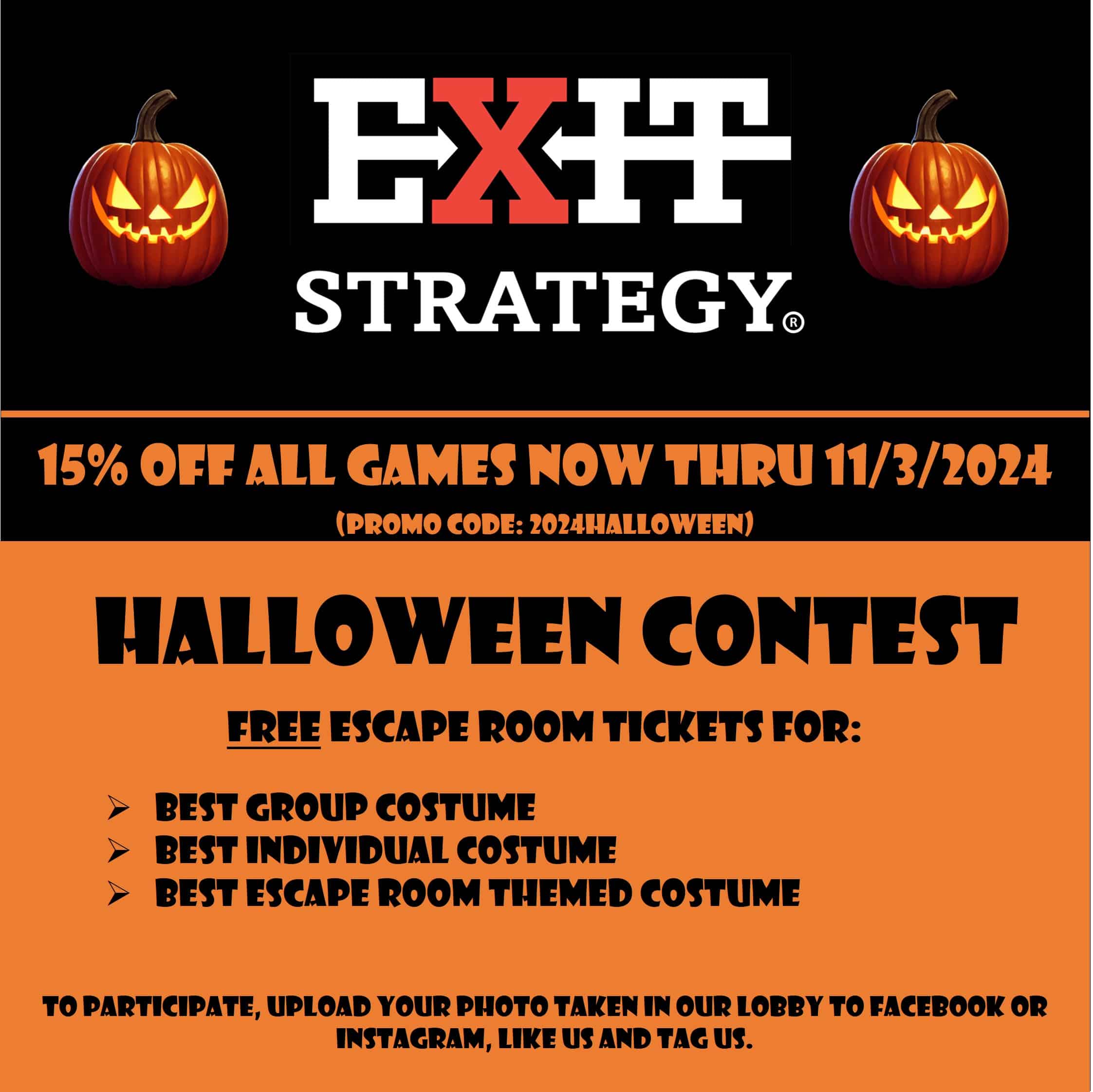 Halloween SALE and Costume Contest - Win FREE Tickets! - Exit Strategy US